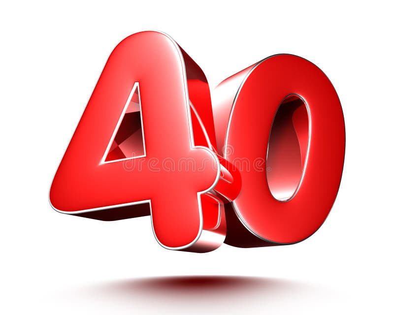 Numbers 40 3d. stock illustration. Illustration of impetus - 198288958