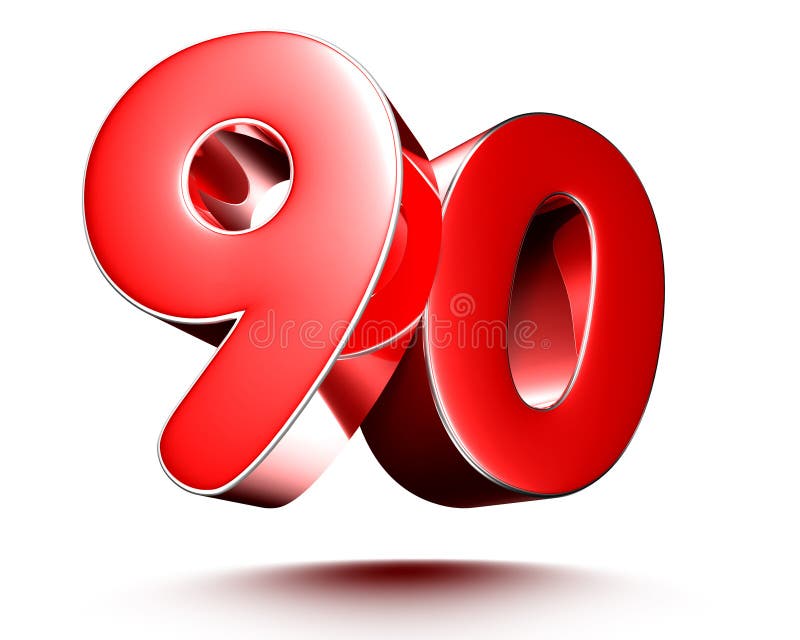 Numbers 90 3d. stock illustration. Illustration of extra - 198288963