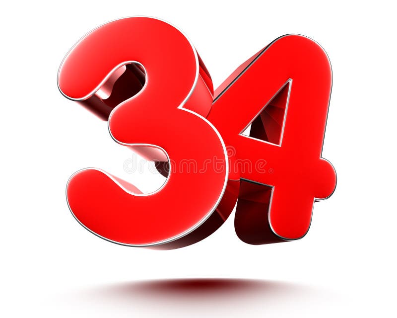 Numbers 34 3d. stock illustration. Illustration of company - 199457280
