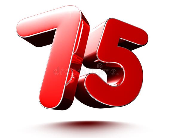 Numbers 75 3d. stock illustration. Illustration of isolated - 199457299