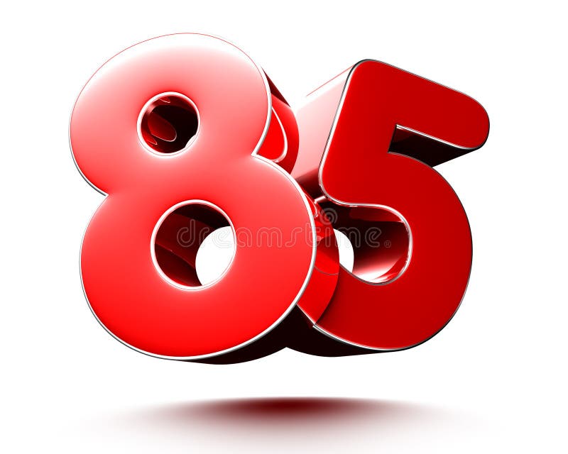 Numbers 85 3d. stock illustration. Illustration of corporate - 199457300