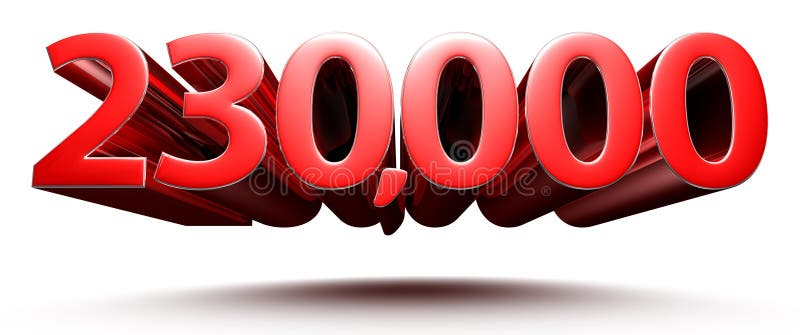 2 Million Numbers 3d.with Clipping Path. Stock Illustration ...