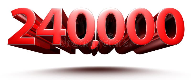 2 Million Numbers 3d.with Clipping Path. Stock Illustration ...