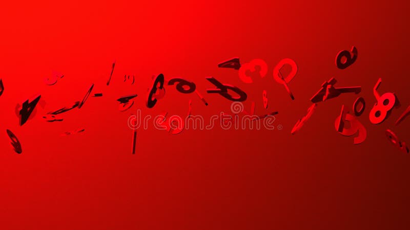 Red Numbers on Red Background Stock Footage - Video of blank, math ...