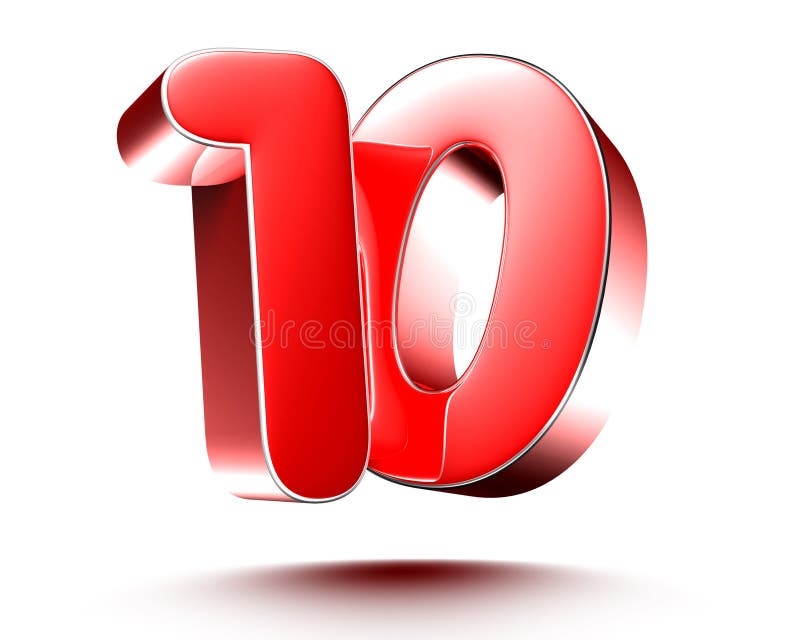 Numbers 10 3d. stock illustration. Illustration of numeric - 198288921