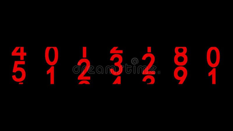 Red numerals animated stock footage. Video of crypto - 121078748