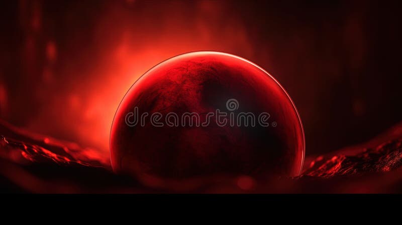 A Red Object with a Black Background and a Red Light Stock Illustration ...