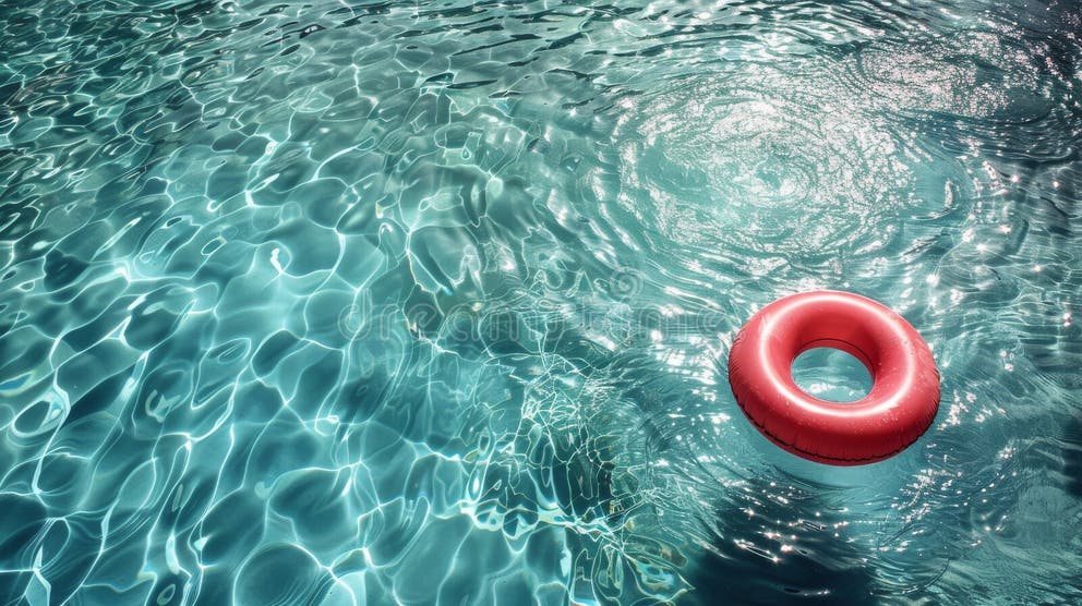 Red Object Floating in Water Stock Image - Image of rippling, calm ...