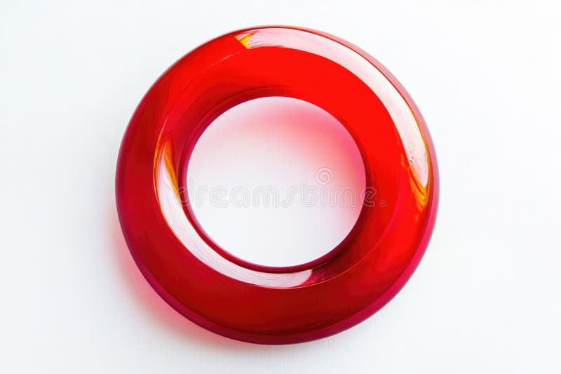 A Red Object Placed on a White Background Stock Image - Image of bold ...