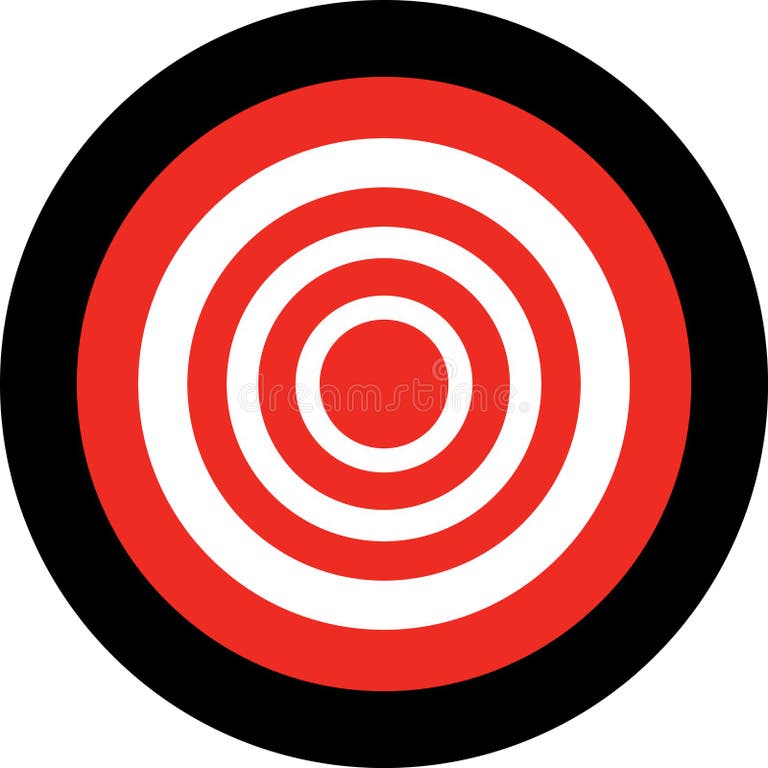 Red Objective Business Target Icon Stock Vector - Illustration of goal ...