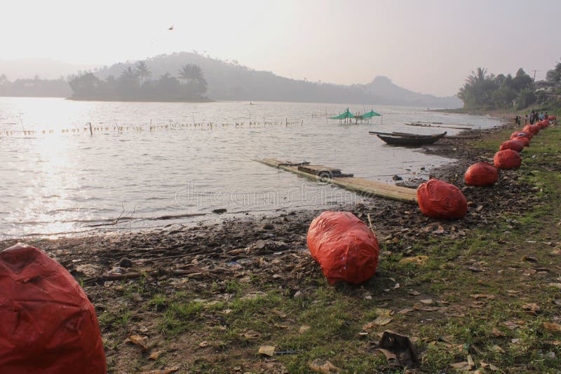 Red Objects a Land Art stock image. Image of activity - 56172273