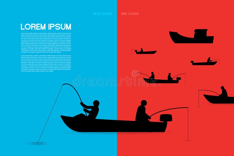 Red Ocean Graphic Presentation with Loren Ipsum. Stock Illustration ...