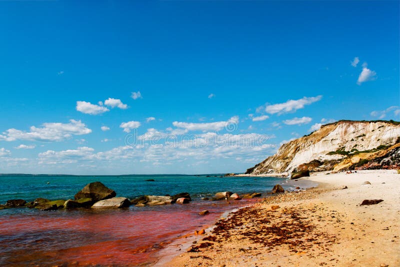 Red Ocean Water stock photo. Image of scenic, sand, gorgeous - 33887818