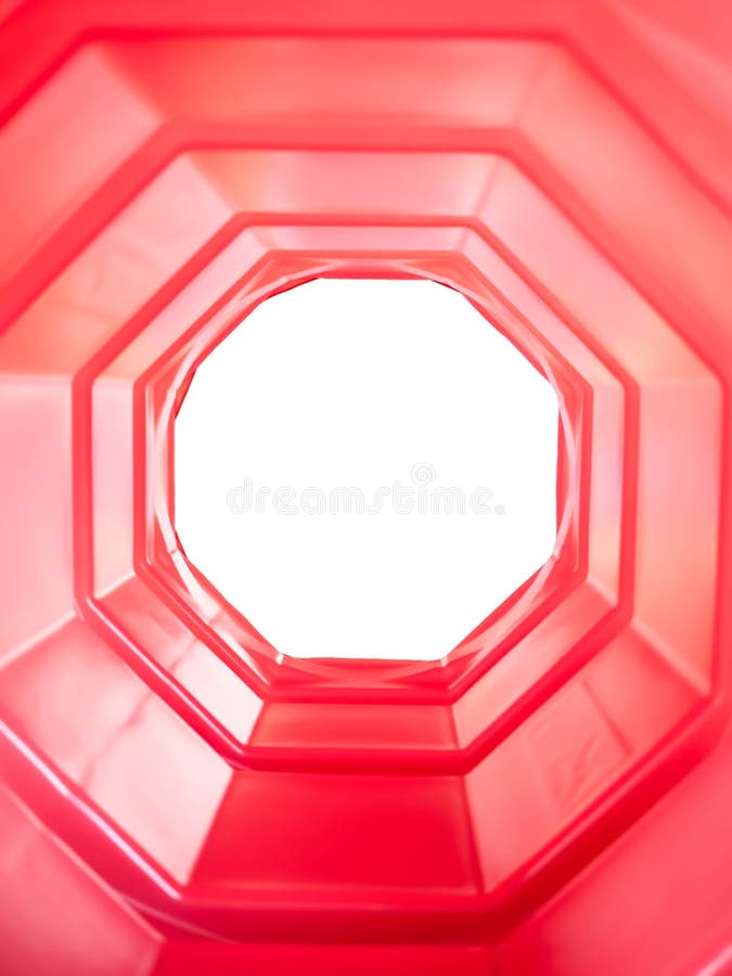 Red octagon tunnel stock image. Image of abstract, isolated - 29692757