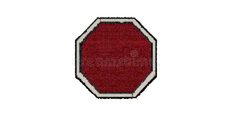 Red Octagonal Stop Sign Isolated on Transparent Background Stock Photo ...