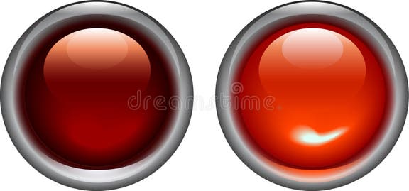 Red on and off lights stock vector. Illustration of design - 8092022