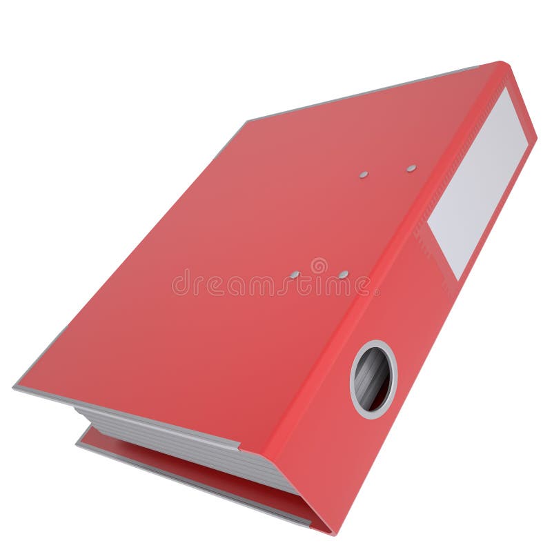 Red office folder stock illustration. Illustration of document - 36319153