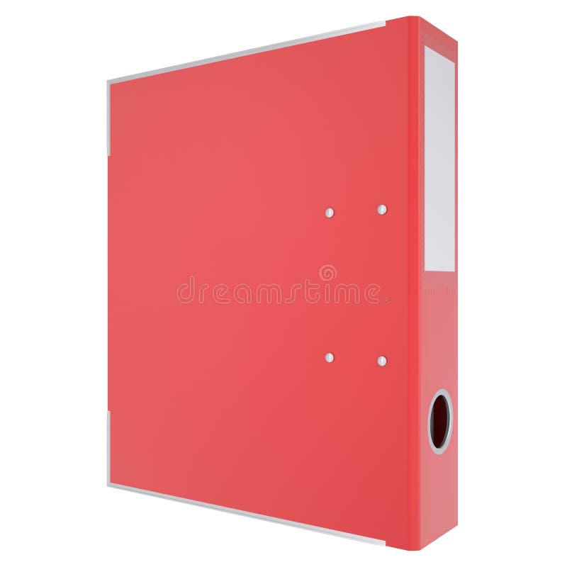 Red Office Folder with Documents in a Black Trash Stock Illustration ...
