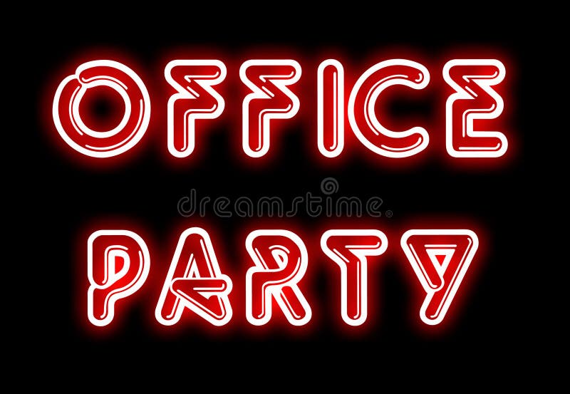 Red Office Party Neon Sign Stock Illustrations – 15 Red Office Party ...
