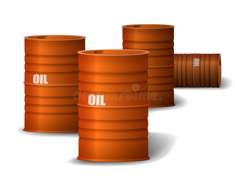 Oil and Gas Barrels and Drums Symbol Stock Illustration - Illustration ...