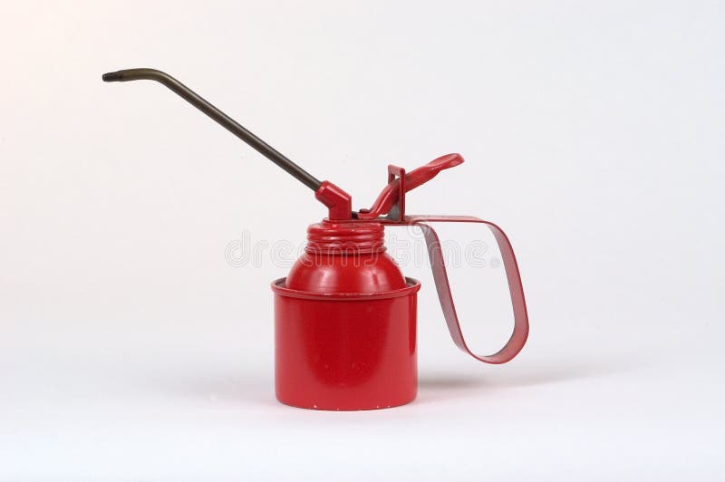 Red oil can stock image. Image of lubricating, isolated - 15796989