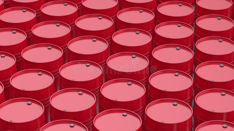 Red oil drums stock footage. Video of drum, container - 350291776