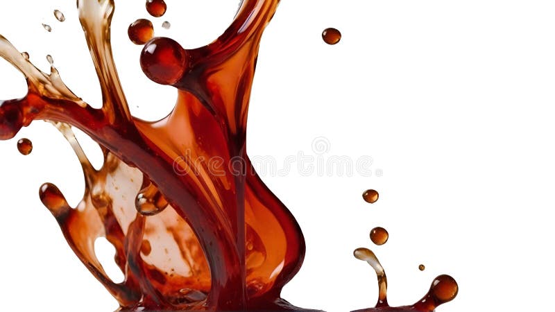 Red Oil Splash on White Transparent Background. Stock Image ...