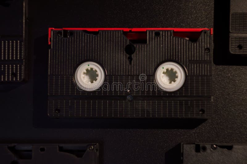 Red Old Cassette in the Center of the Photo Stock Photo - Image of tape ...