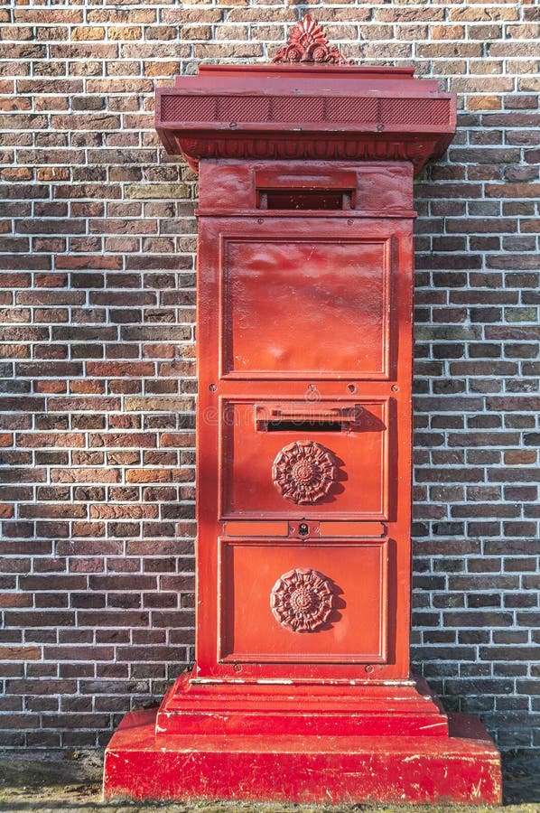 A red old dutch mailbox stock photo. Image of europe - 111239564