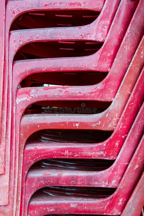 Red old plastic chair stock image. Image of theater, chair - 62330777
