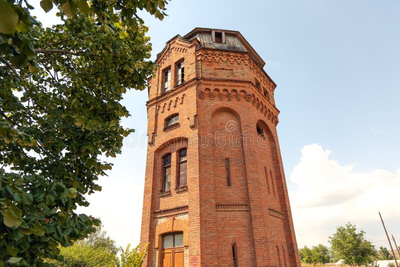 Water Tower from Bricks at Old European City Stock Photo - Image of ...