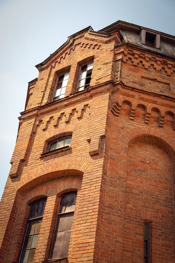 Water Tower from Bricks at Old European City Stock Image - Image of ...