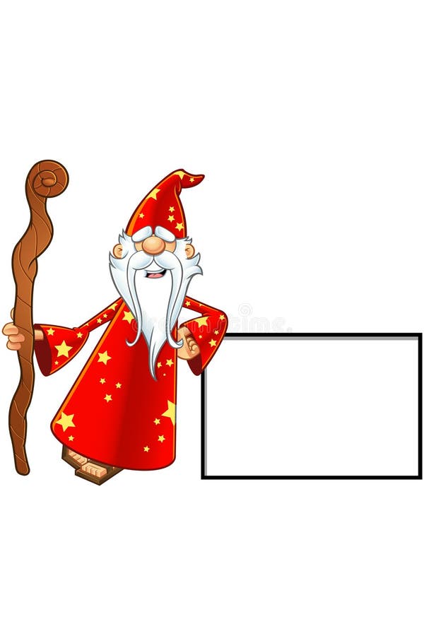 Red Old Wizard Character stock vector. Illustration of sorcerer - 65671685