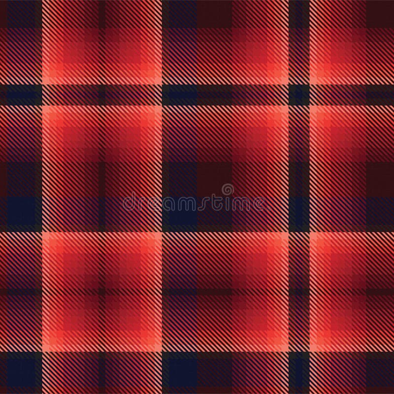 Red Ombre Plaid Textured Seamless Pattern Stock Vector - Illustration ...