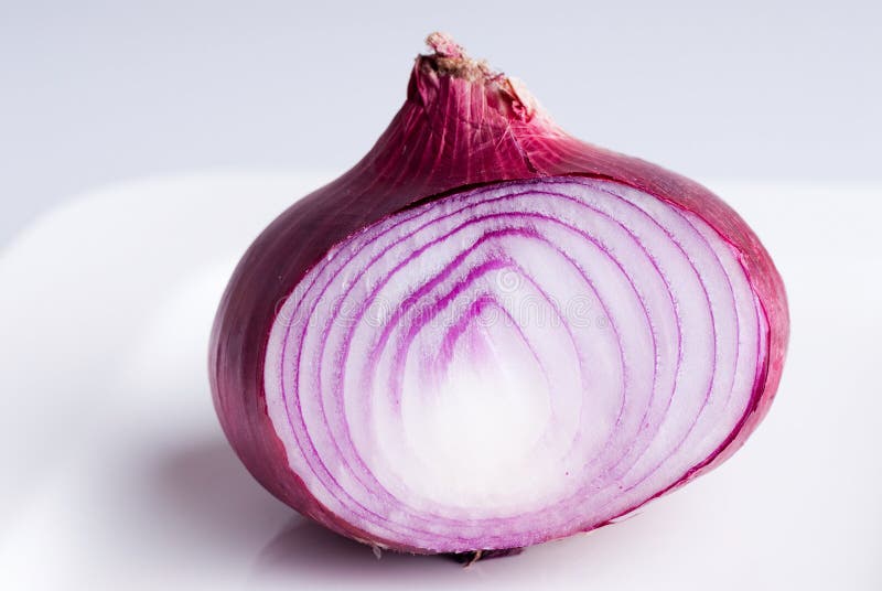 Red or Purple Onion Slice Isolated Stock Image - Image of food, close ...