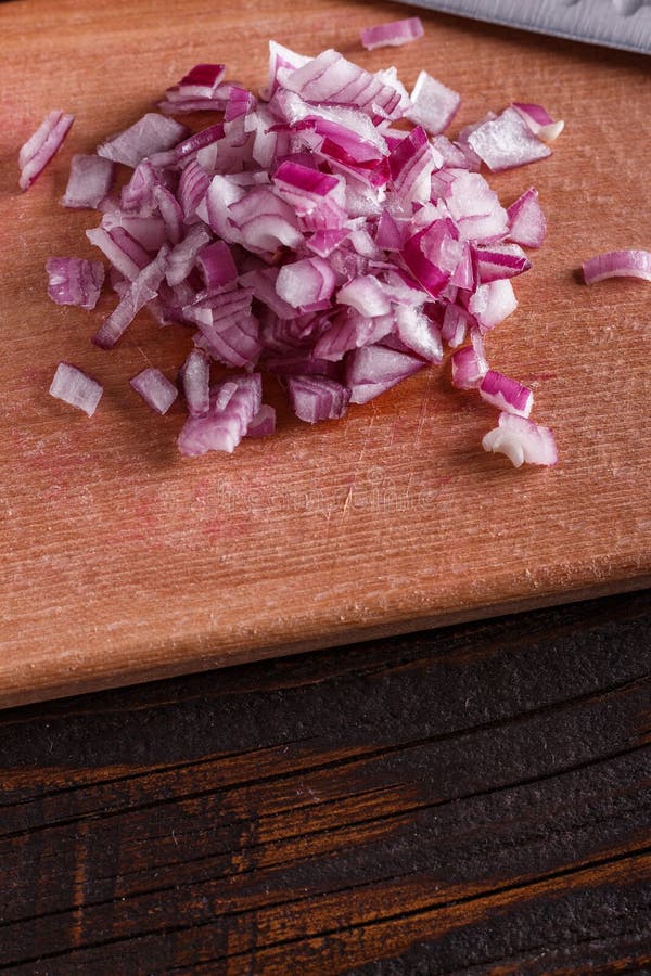 Red Onion Cut on a Wooden Board Stock Photo - Image of view, vegetable ...