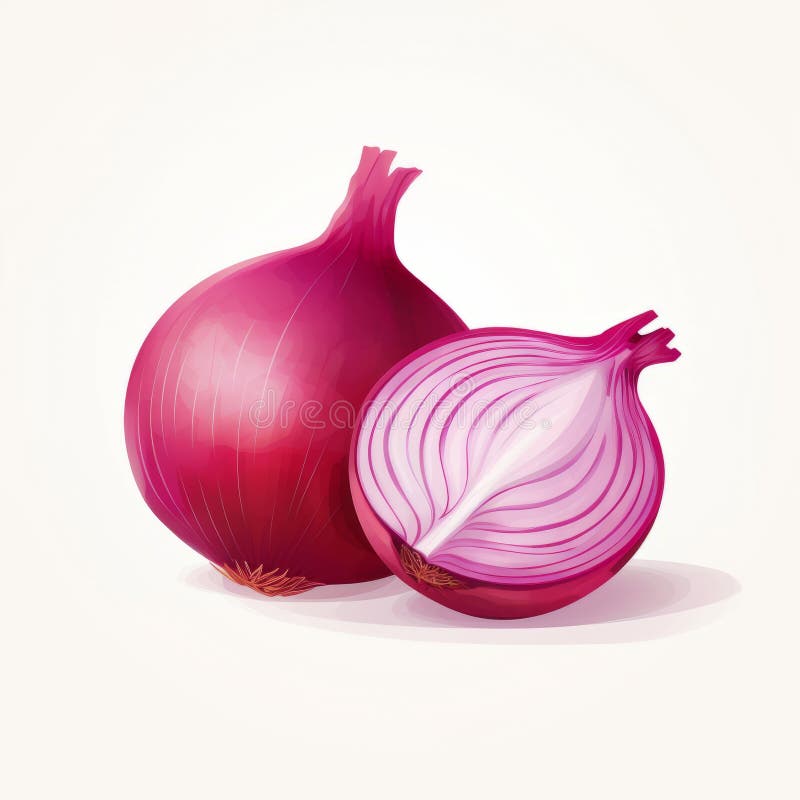 Red onion icon stock illustration. Illustration of lilac - 324889274