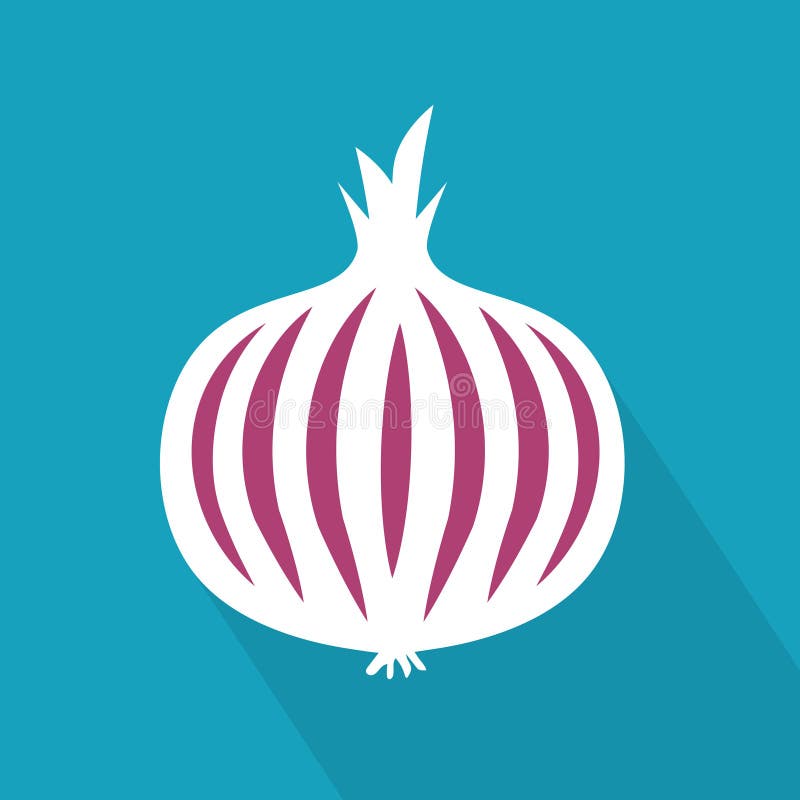 Red onion icon stock vector. Illustration of garden - 157195739