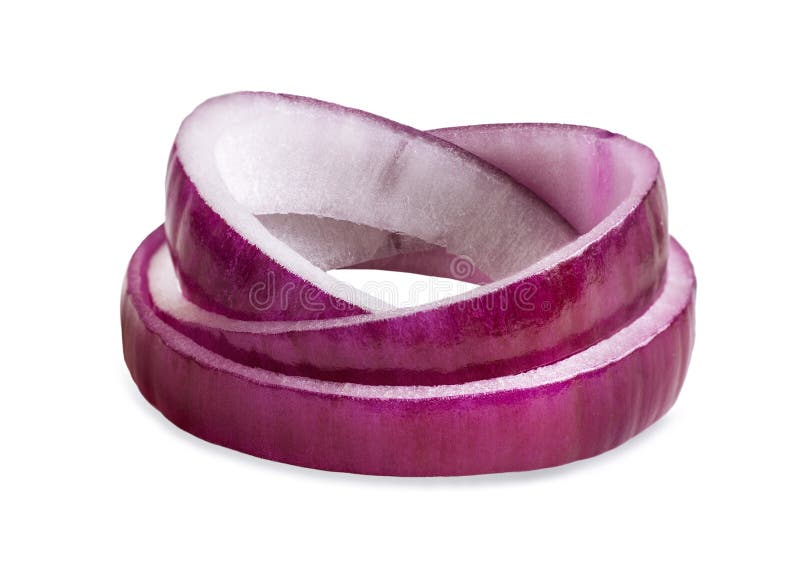 Red Onion Rings Isolated on White Background Stock Photo - Image of ...