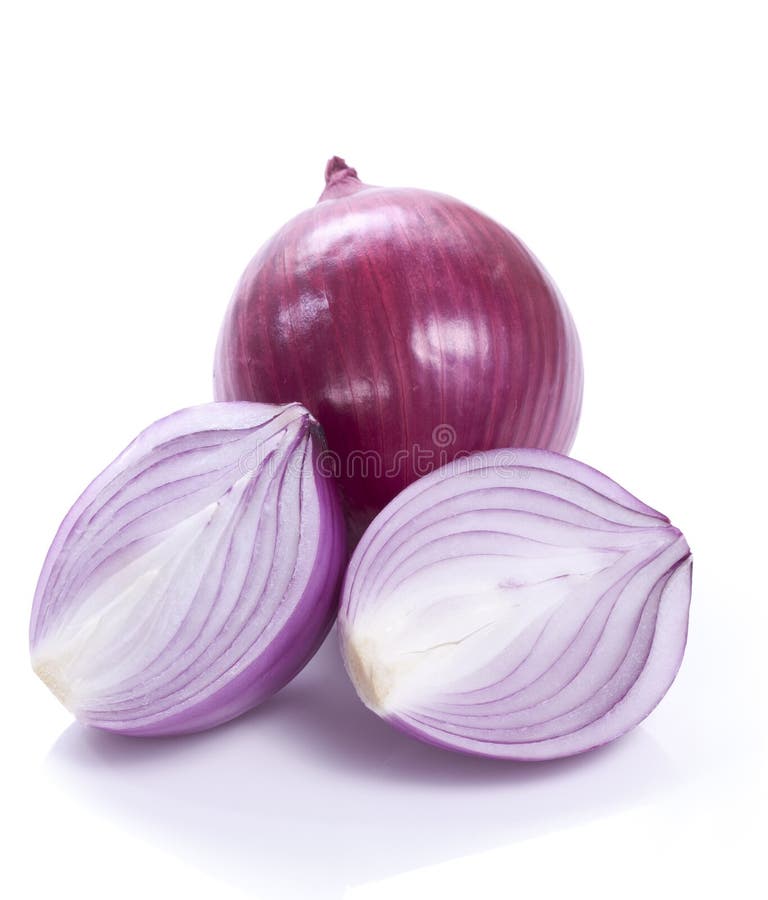 Red Onion on White Background Stock Image - Image of onion, floral ...
