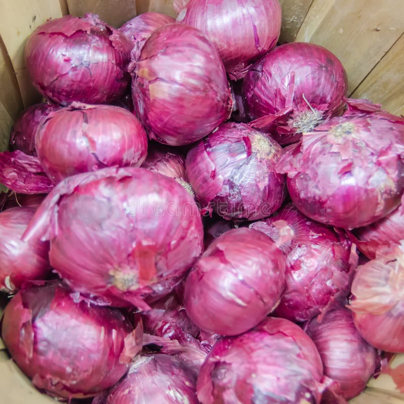 Red Onions on Display in a Retail Grocery Store Stock Photo - Image of ...