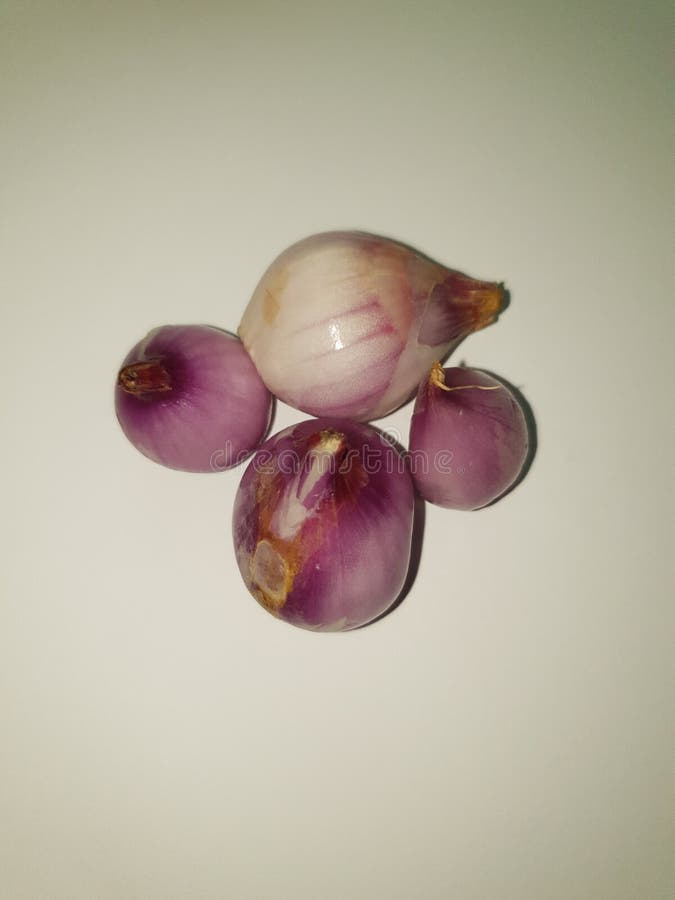 Red Onions (Bawang Merah) or Shallots on a White Background Stock Image ...