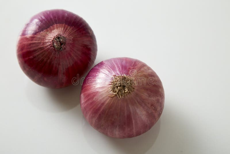 Red Onions on White Background Stock Photo - Image of horizontal ...