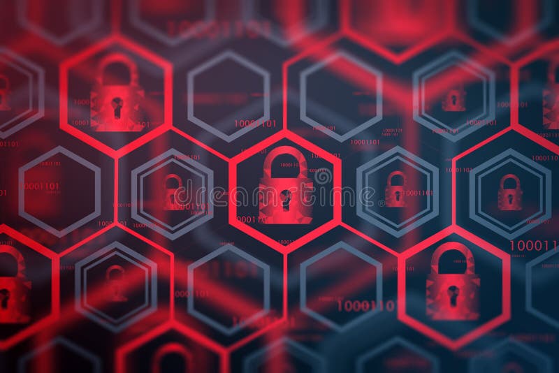 Red Online Security Interface Background Stock Illustration ...