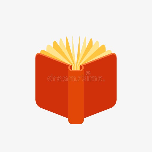Red open book icon stock vector. Illustration of literature - 101202395