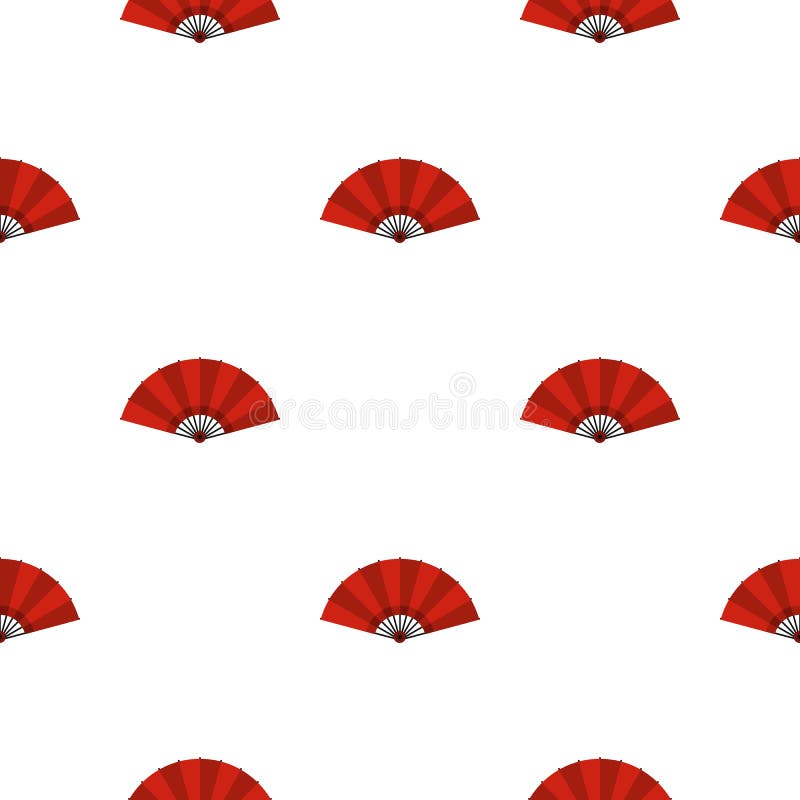 Red Open Hand Fan Pattern Seamless Stock Illustrations – 80 Red Open ...