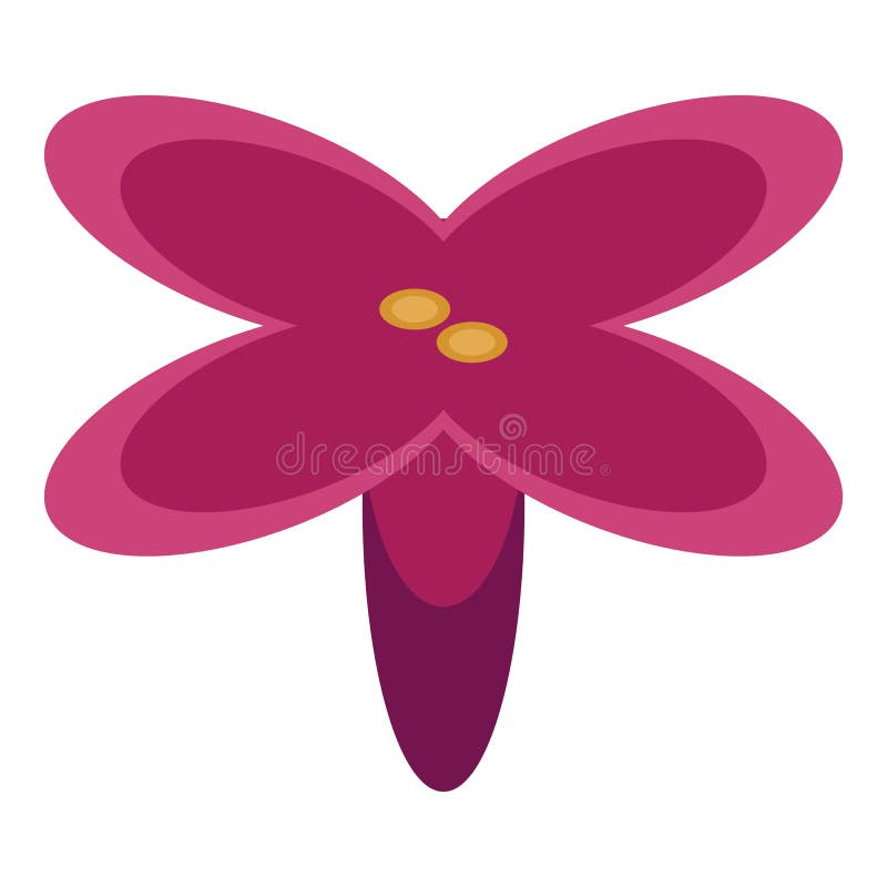 Red Open Lilac Flower Icon, Isometric Style Stock Vector - Illustration ...