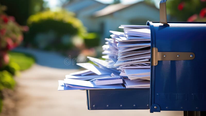 Red open mail box stock illustration. Illustration of communication ...