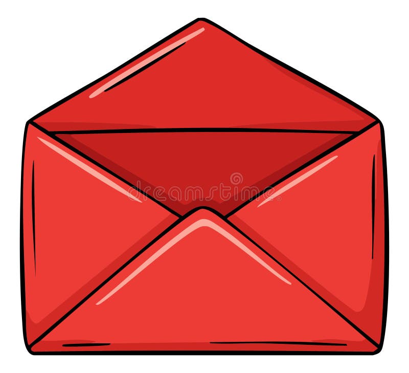 Red Open Envelope Icon. Generative AI Stock Vector - Illustration of ...