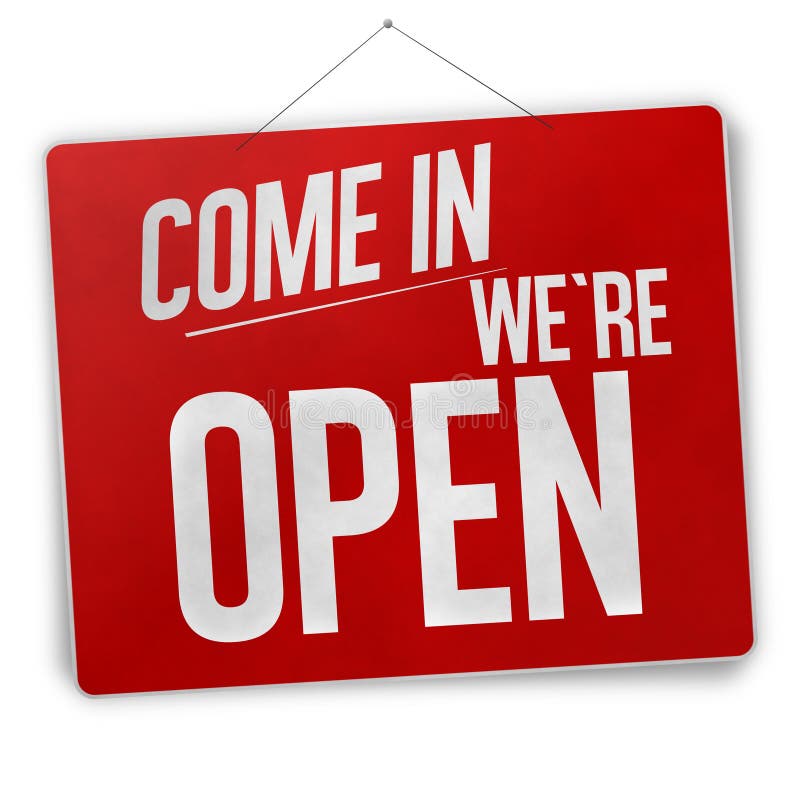 Red Open sign stock illustration. Illustration of trade - 40507960